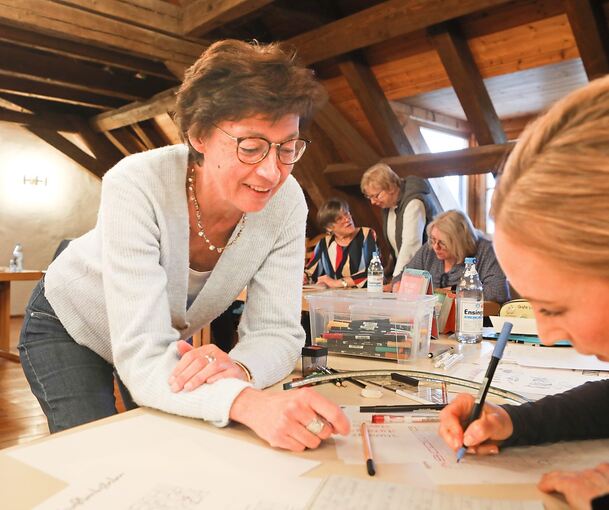 Workshop bei den Affalterbacher Landfrauen: Wie man eine schöne Karte ...